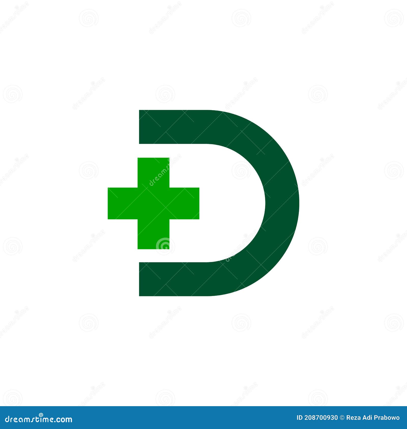 Letter D Medical Logo Illustration. Modern Vector Logo Letter D Stock ...