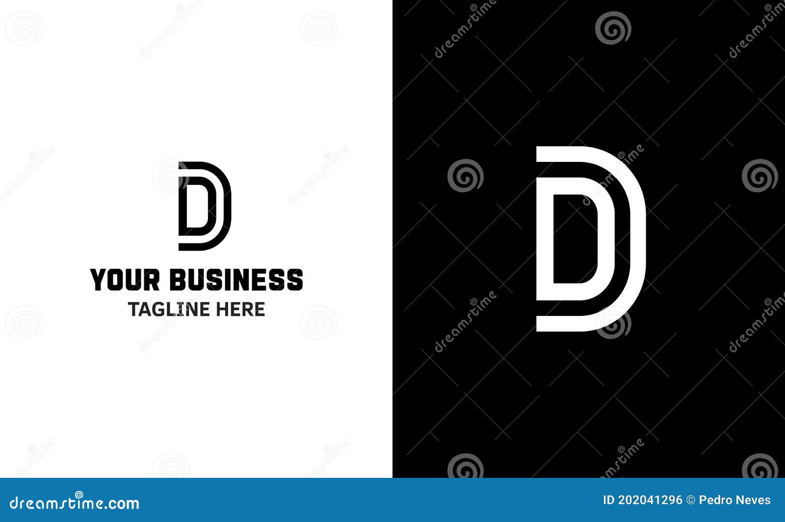 Letter D Minimal Vector Logo. Icon Mark Design Template Stock Vector ...