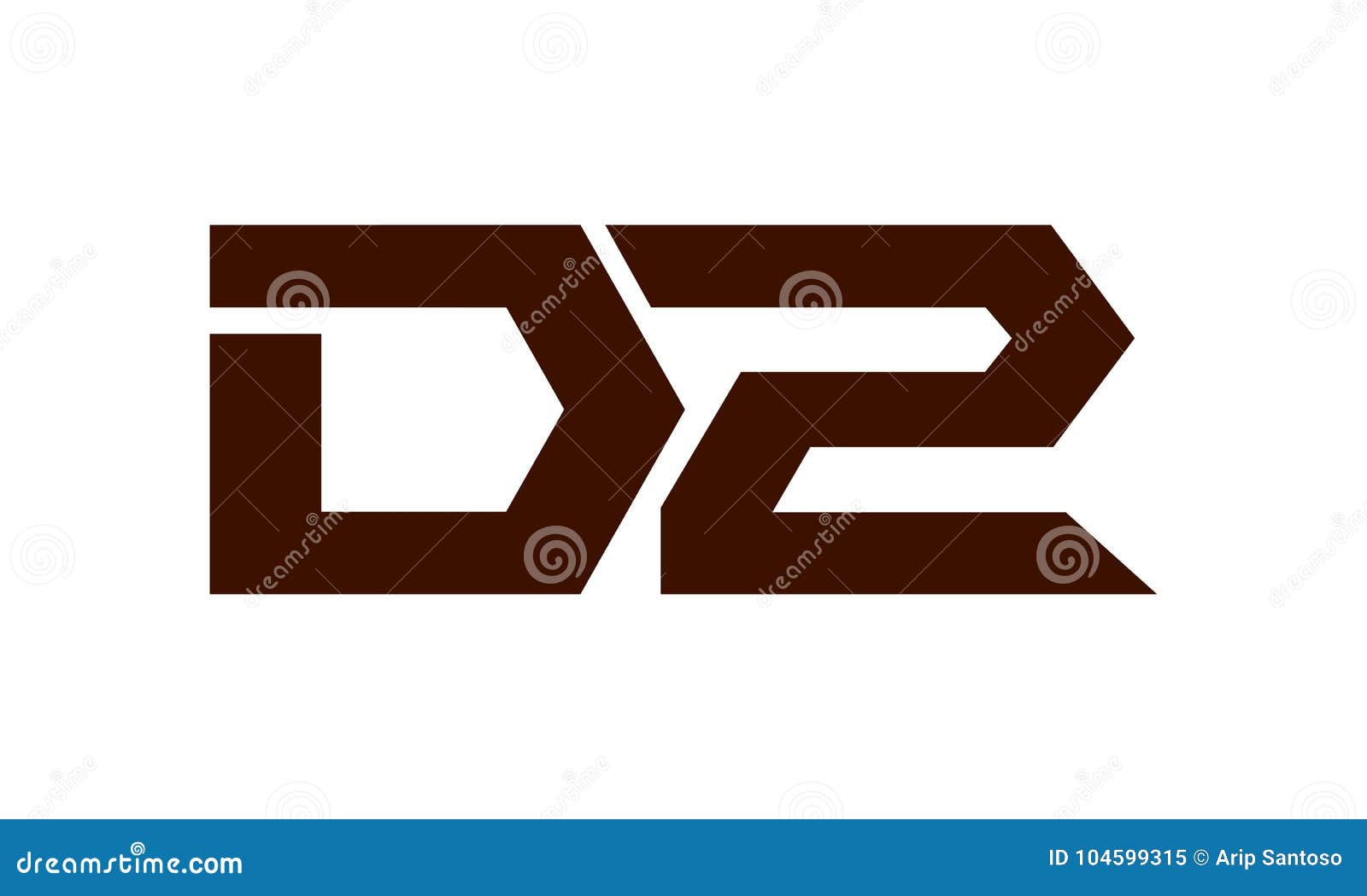 Letter D2 Modern stock vector. Illustration of identity - 104599315