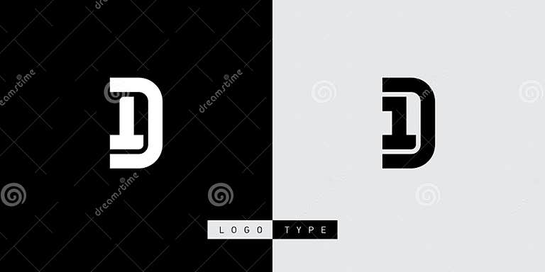 Letter D and Number 1 Logo. D1 or 1D Logotype Stock Vector ...