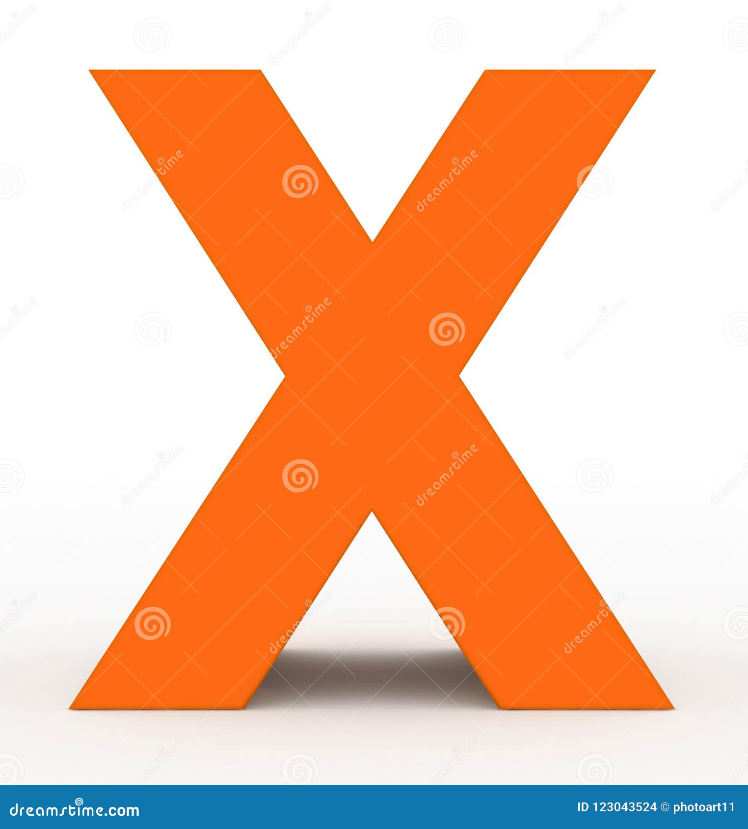 Letter X 3d Orange Isolated on White Stock Illustration - Illustration ...