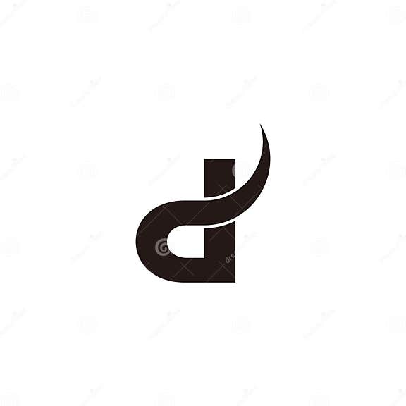 Letter D Overlap Curve Elegant Simple Logo Vector Stock Vector ...