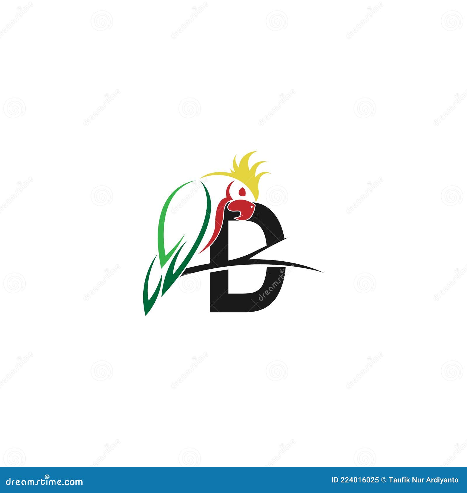 Letter D with Parrot Bird Icon Logo Design Vector Stock Vector ...