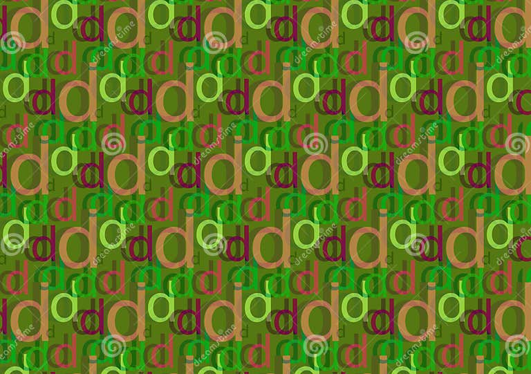 Letter D Pattern in Different Colored Shades Pattern Stock Illustration ...