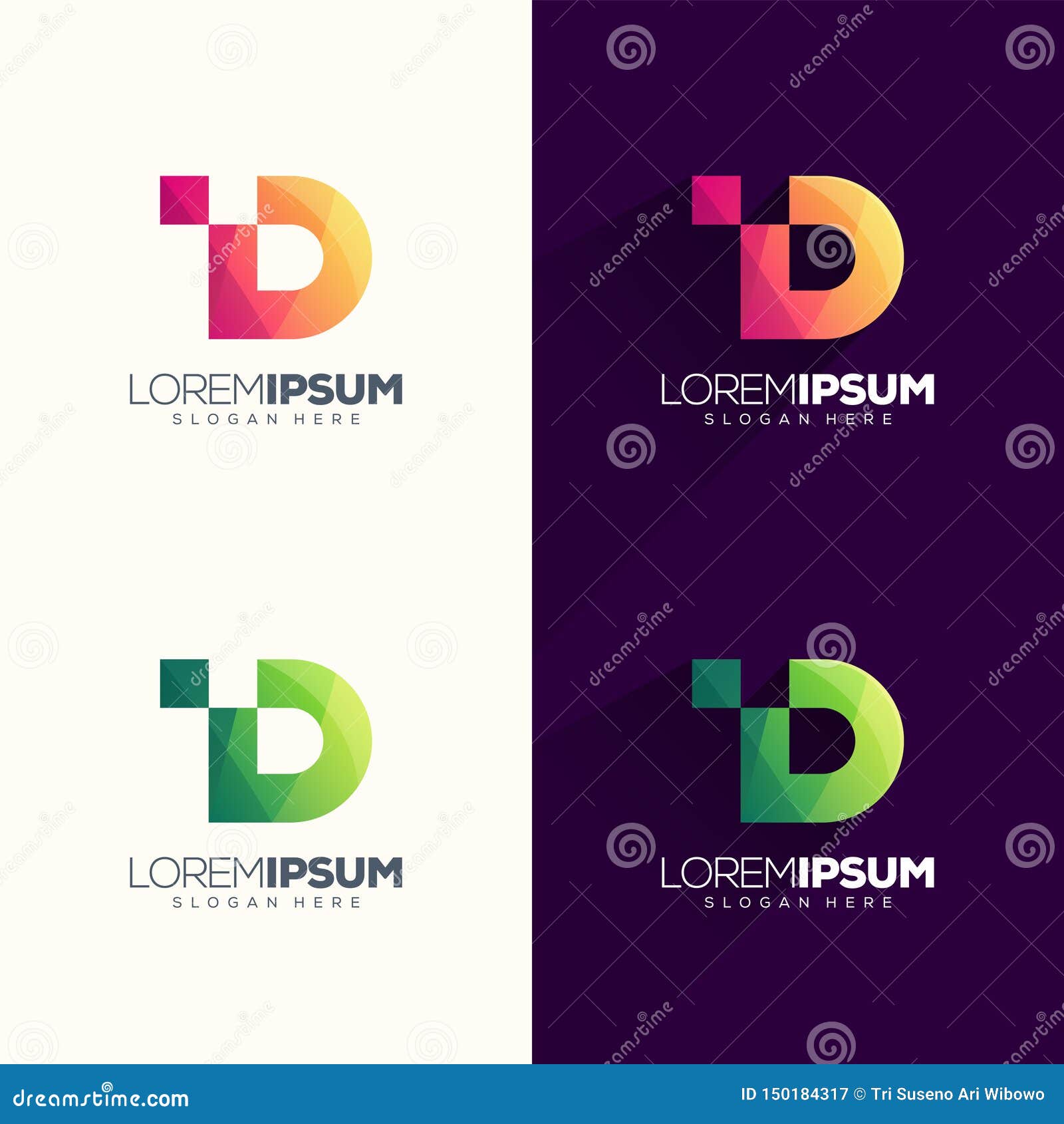 Letter D Pixel Logo Design Vector Illustration Stock Illustration ...