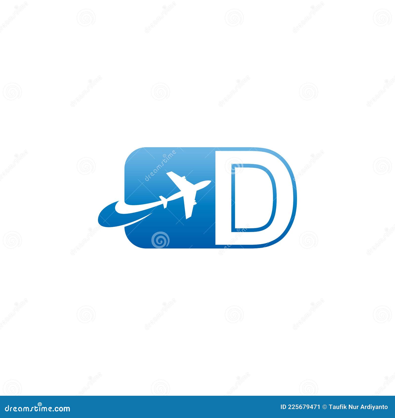 Letter D with Plane Logo Icon Design Vector Stock Vector - Illustration ...