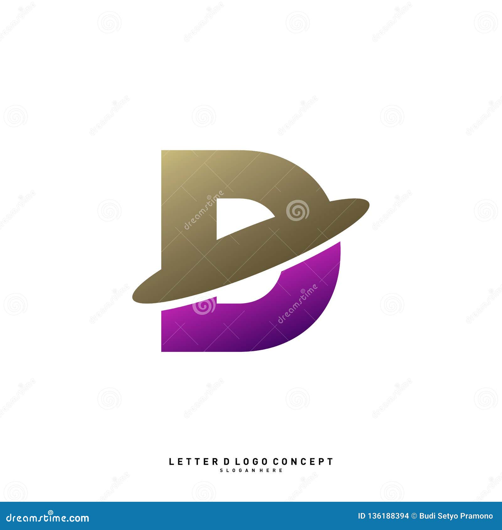 Letter D Planet Logo Design Concept Vector Template. Initial D Logo ...
