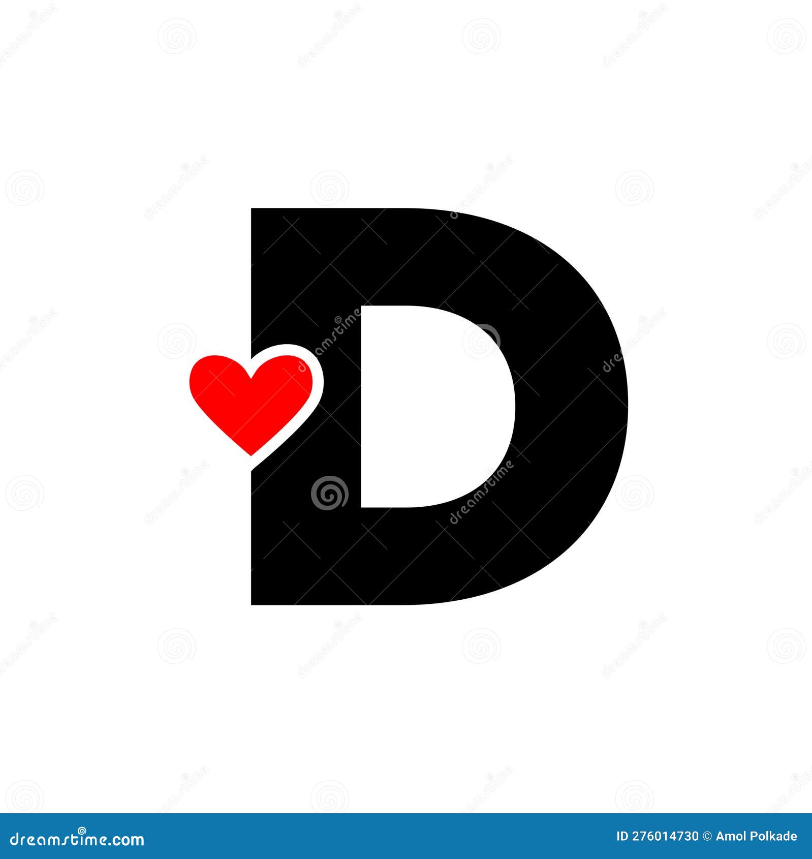 Alphabet D In Heart Shape