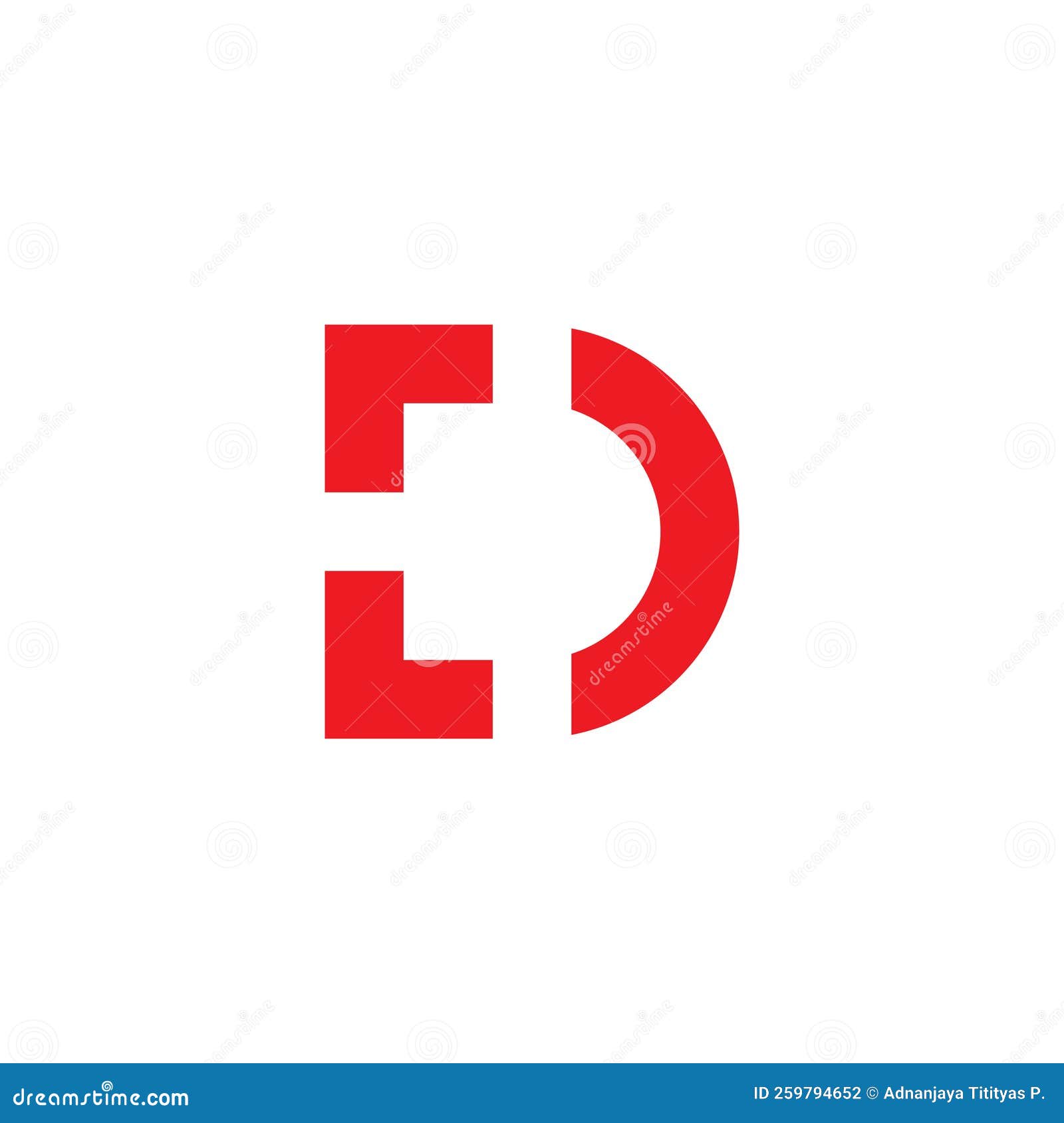 Letter D Red Medical Doctor Symbol Vector Stock Vector - Illustration ...