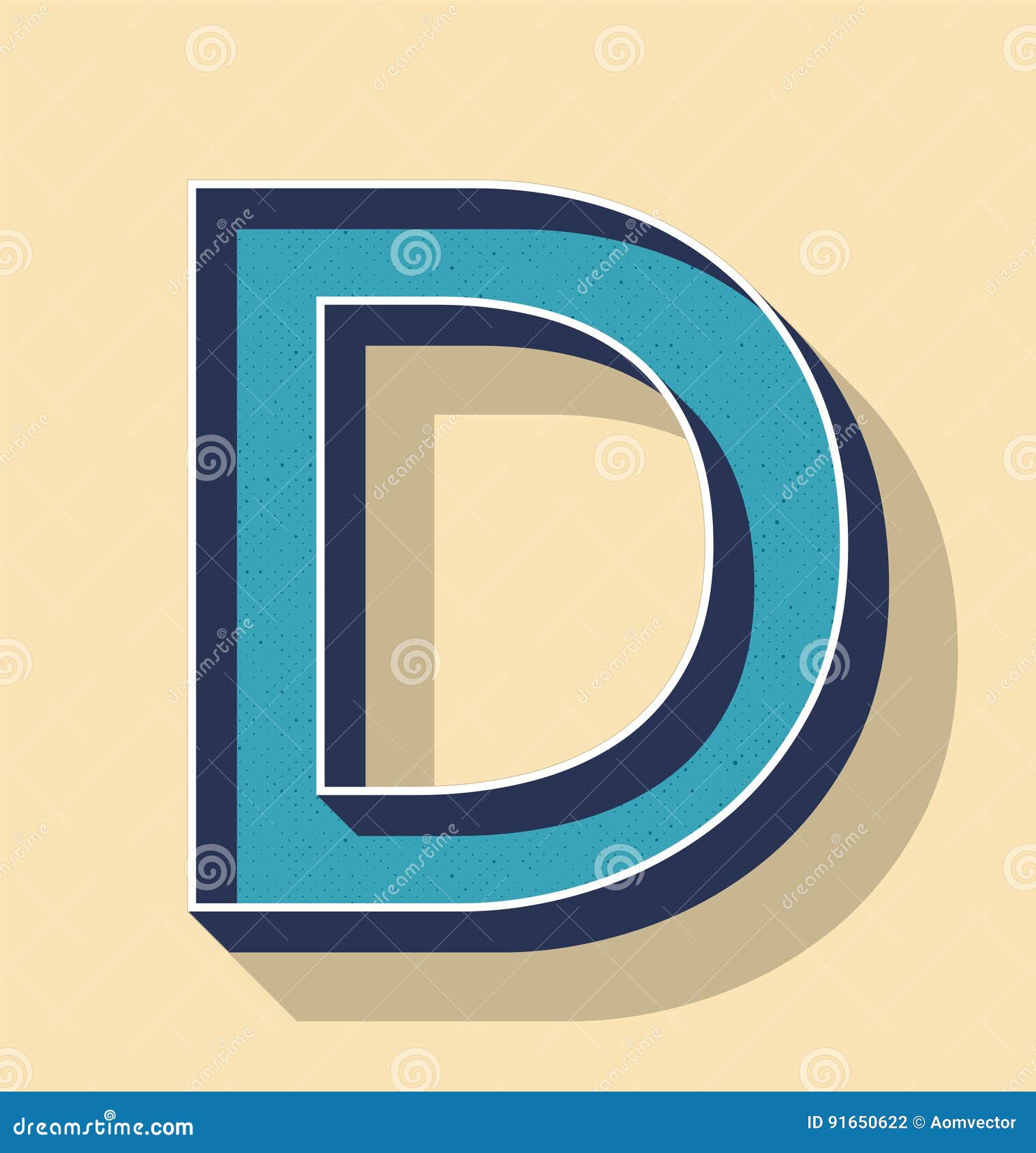 Letter D Retro Vector Text Style, Fonts Concept Stock Vector ...