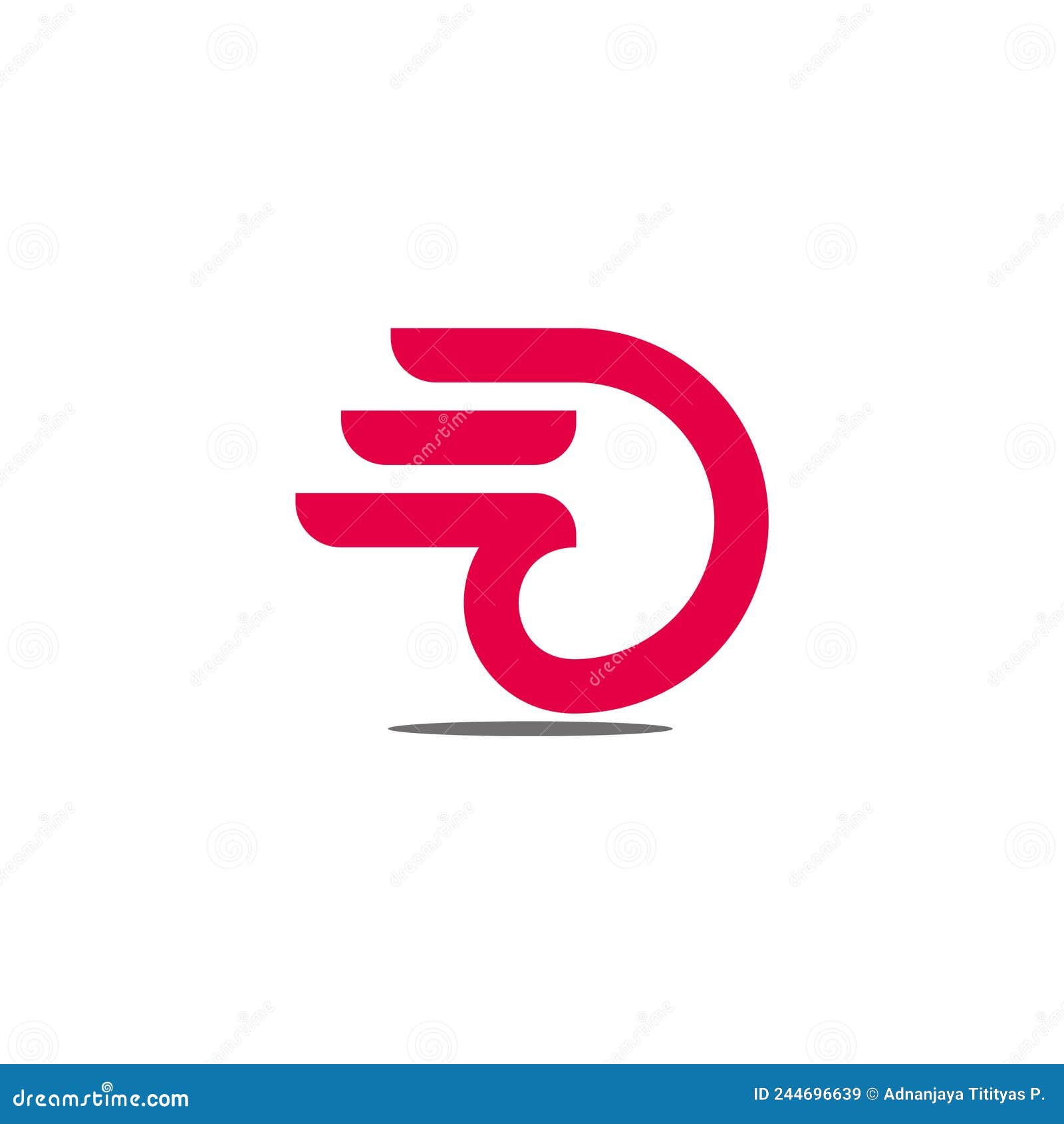 Letter D Run Fast Cute Logo Vector Stock Vector - Illustration of ...