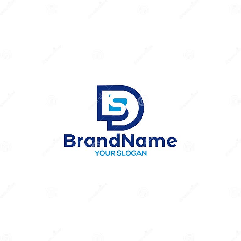 Letter D and S Logo Design Vector Stock Vector - Illustration of ...