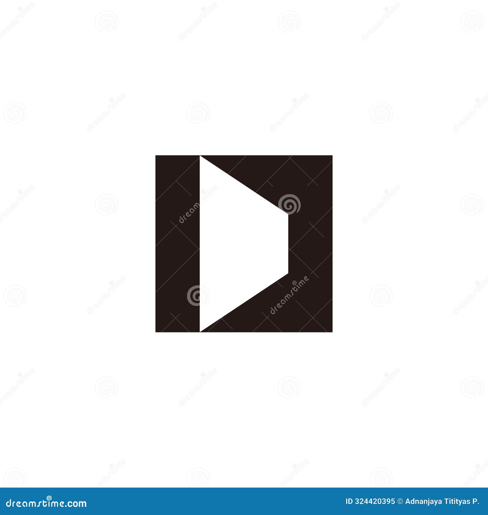 Letter D Screen Abstract Square Logo Vector Stock Vector - Illustration ...