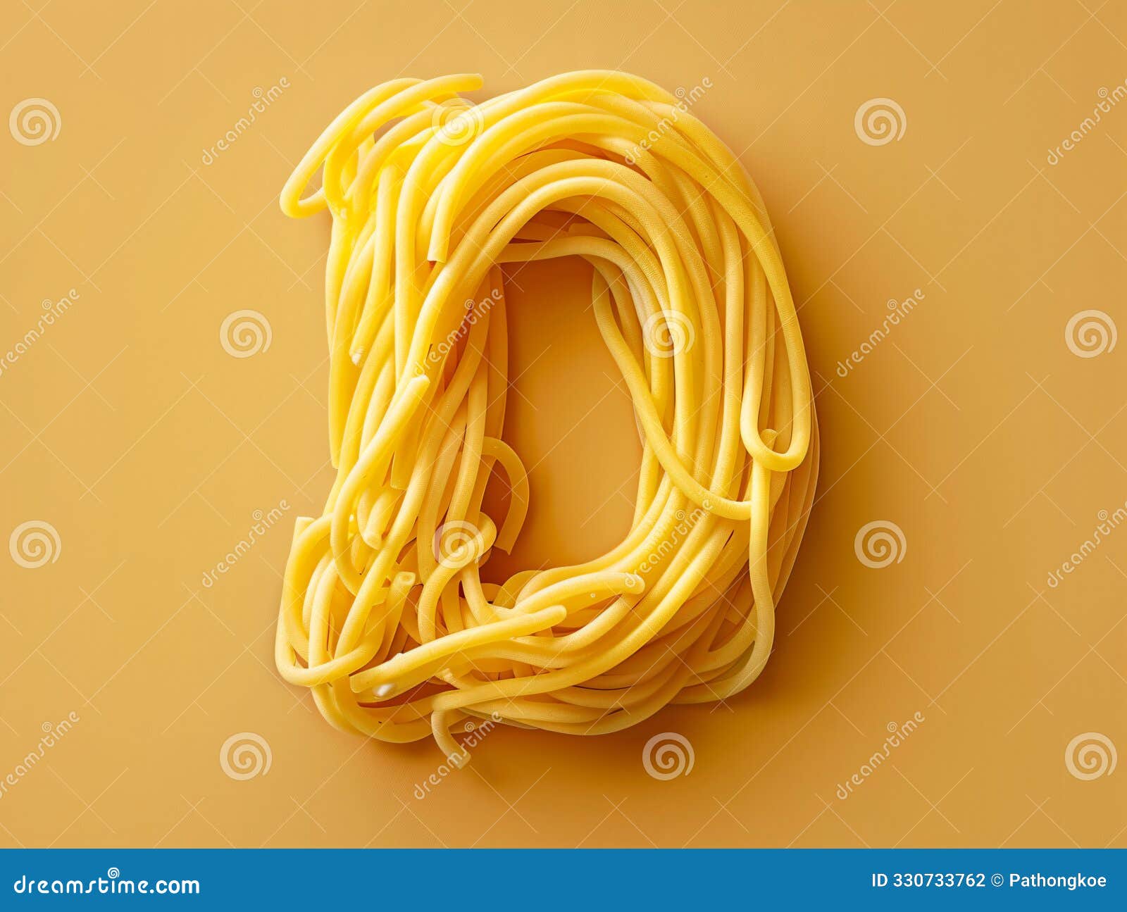 Letter D in the Shape of Spaghetti. Stock Illustration - Illustration ...