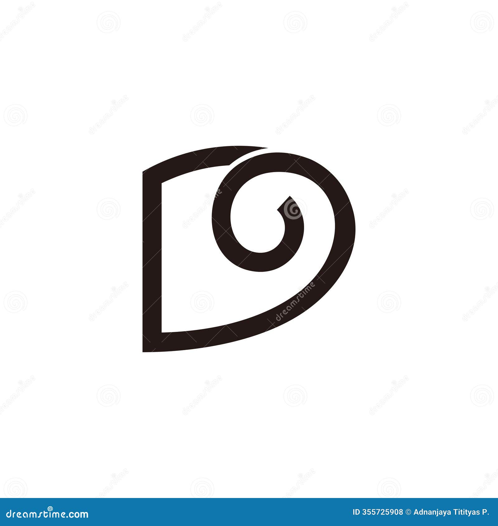 Letter D Sheep Head Abstract Logo Vector Stock Vector - Illustration of ...