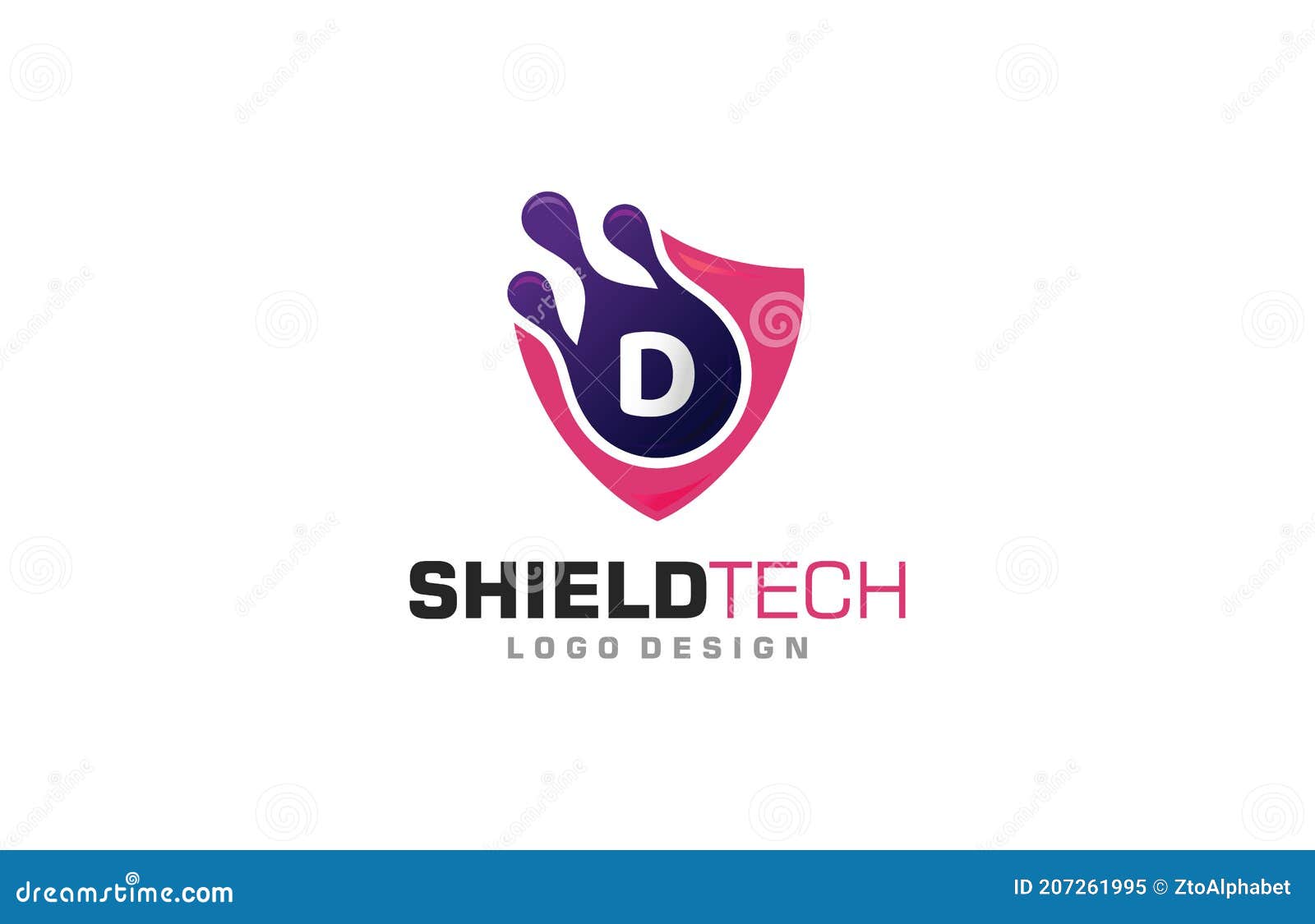 Letter D Shield Company Logo Identity Stock Vector - Illustration of ...