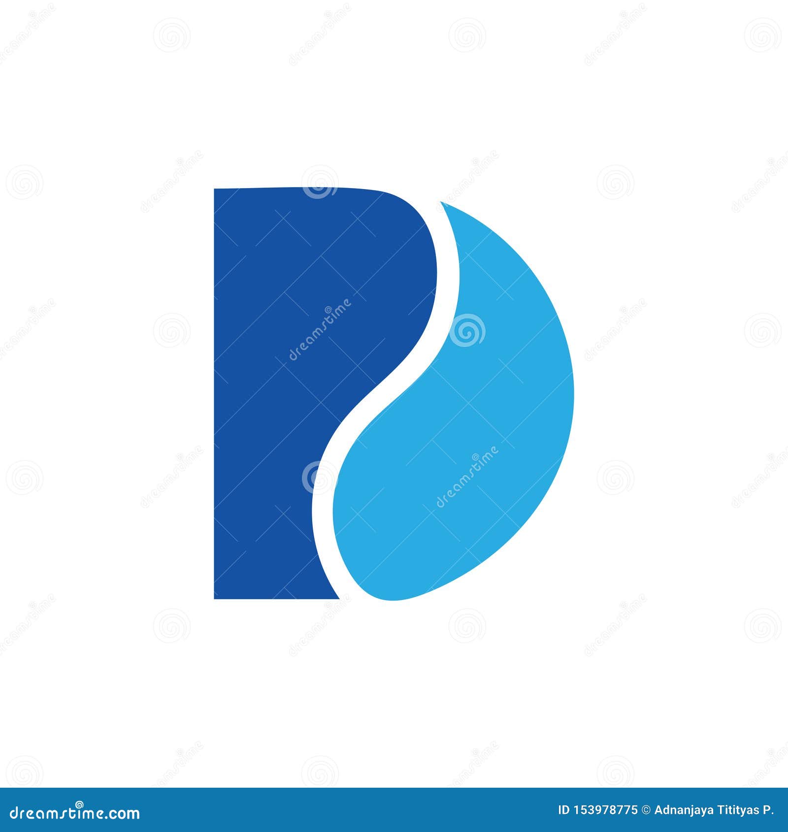 Letter D Simple Curves Logo Vector Stock Vector - Illustration of ...