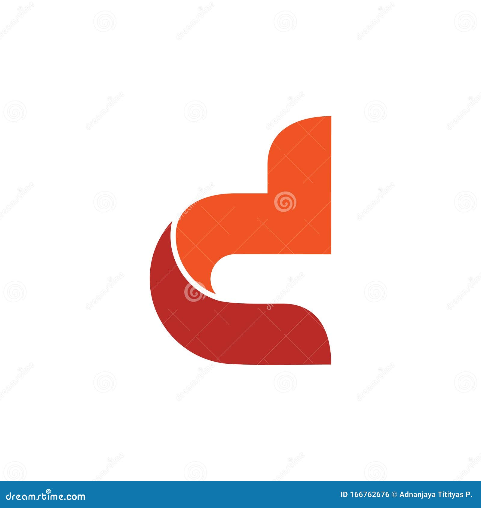 Letter D Simple 3d Curves Logo Vector Stock Vector - Illustration of ...