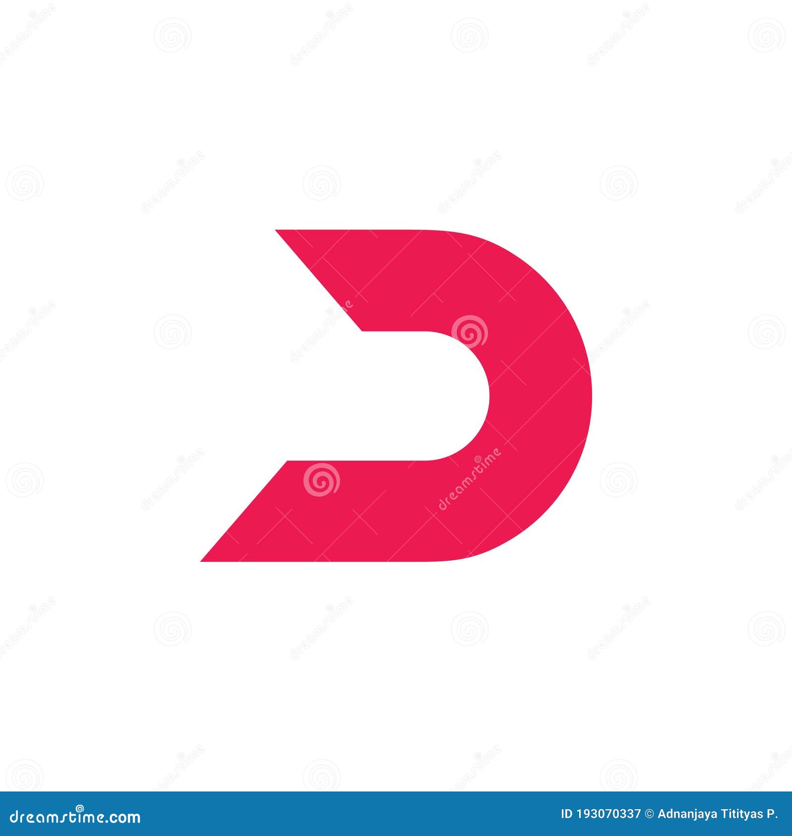Letter D Simple Geometric Dynamic Concept Logo Vector Stock Vector ...