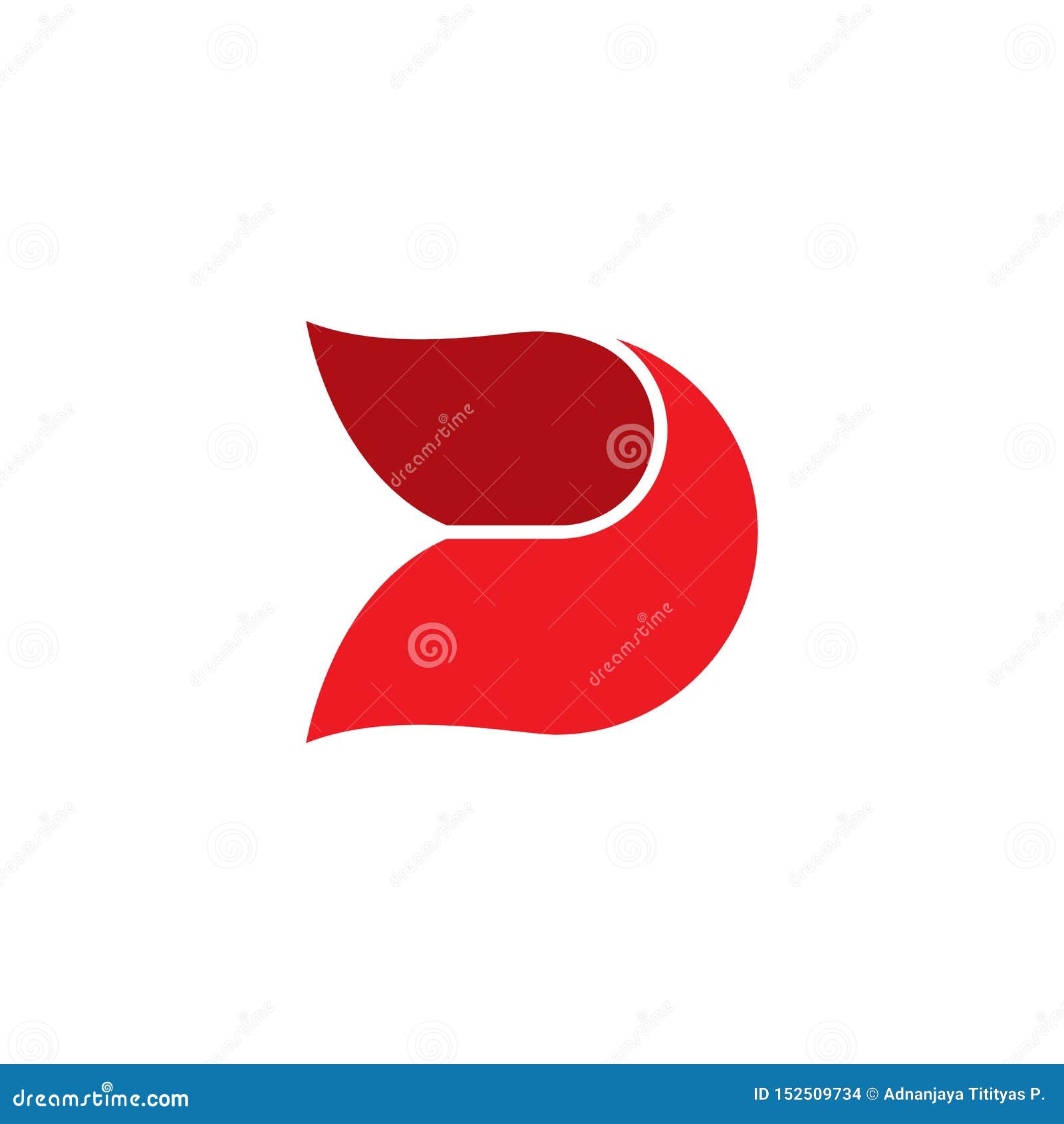 Letter D Simple 3d Red Rose Logo Vector Stock Vector - Illustration of ...