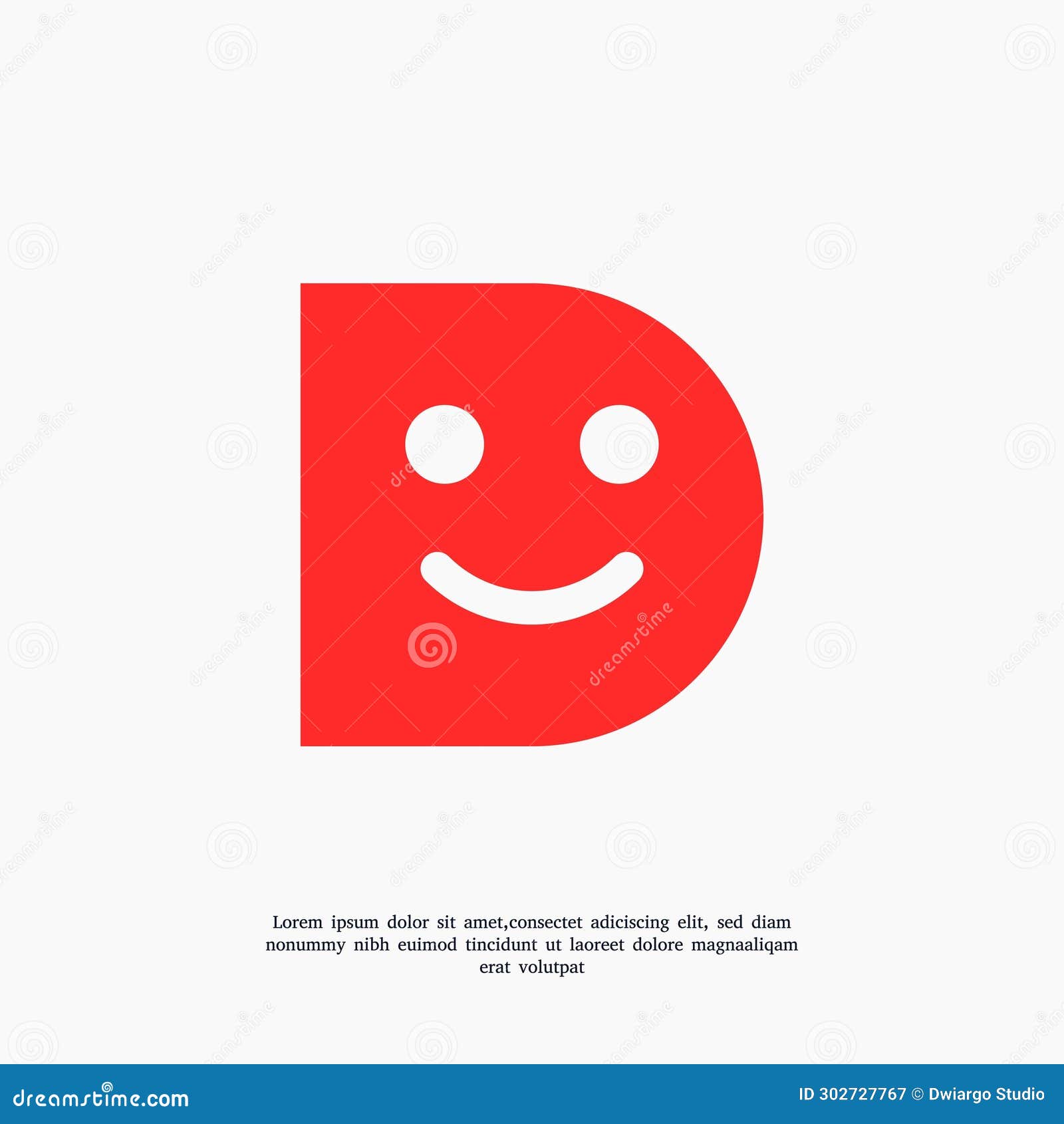 Letter D Smile Logo Design Template Stock Illustration - Illustration ...