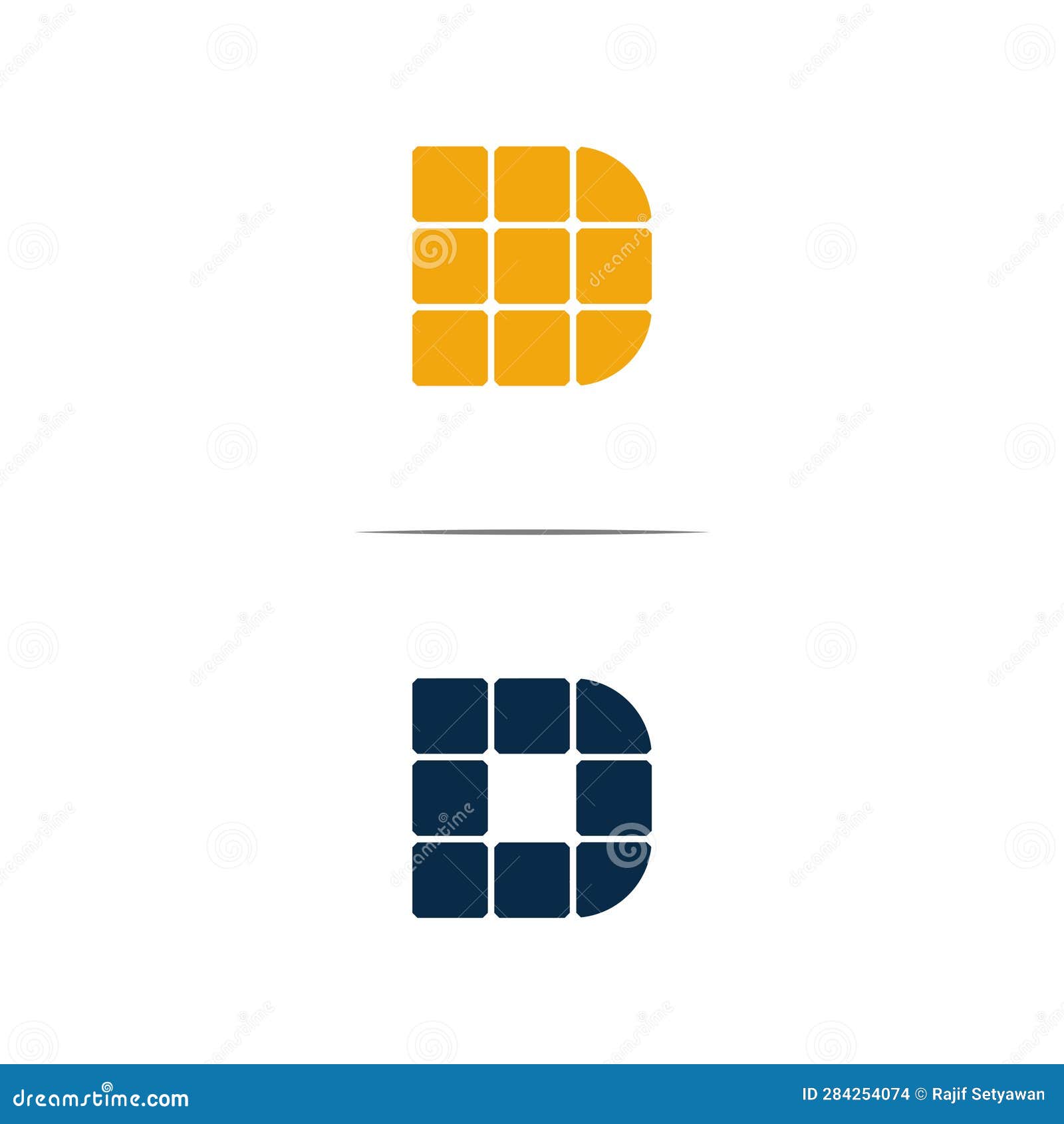 Letter D Solar Panel Logo Design Stock Vector - Illustration of ...