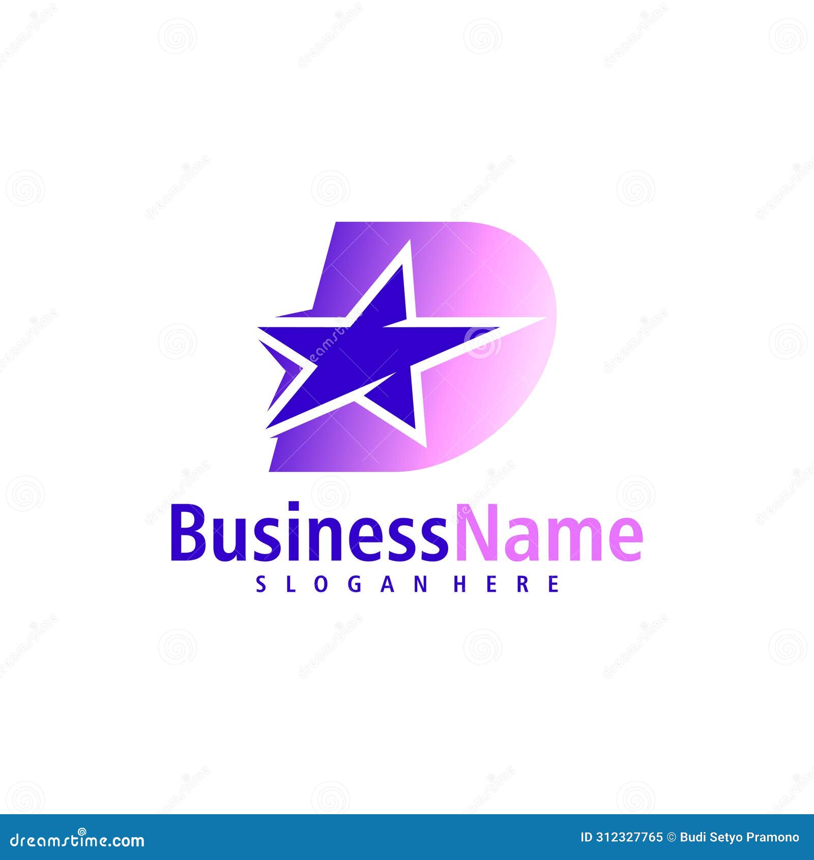 Letter D with Star Logo Design Vector. Creative Initial D Logo Concepts ...