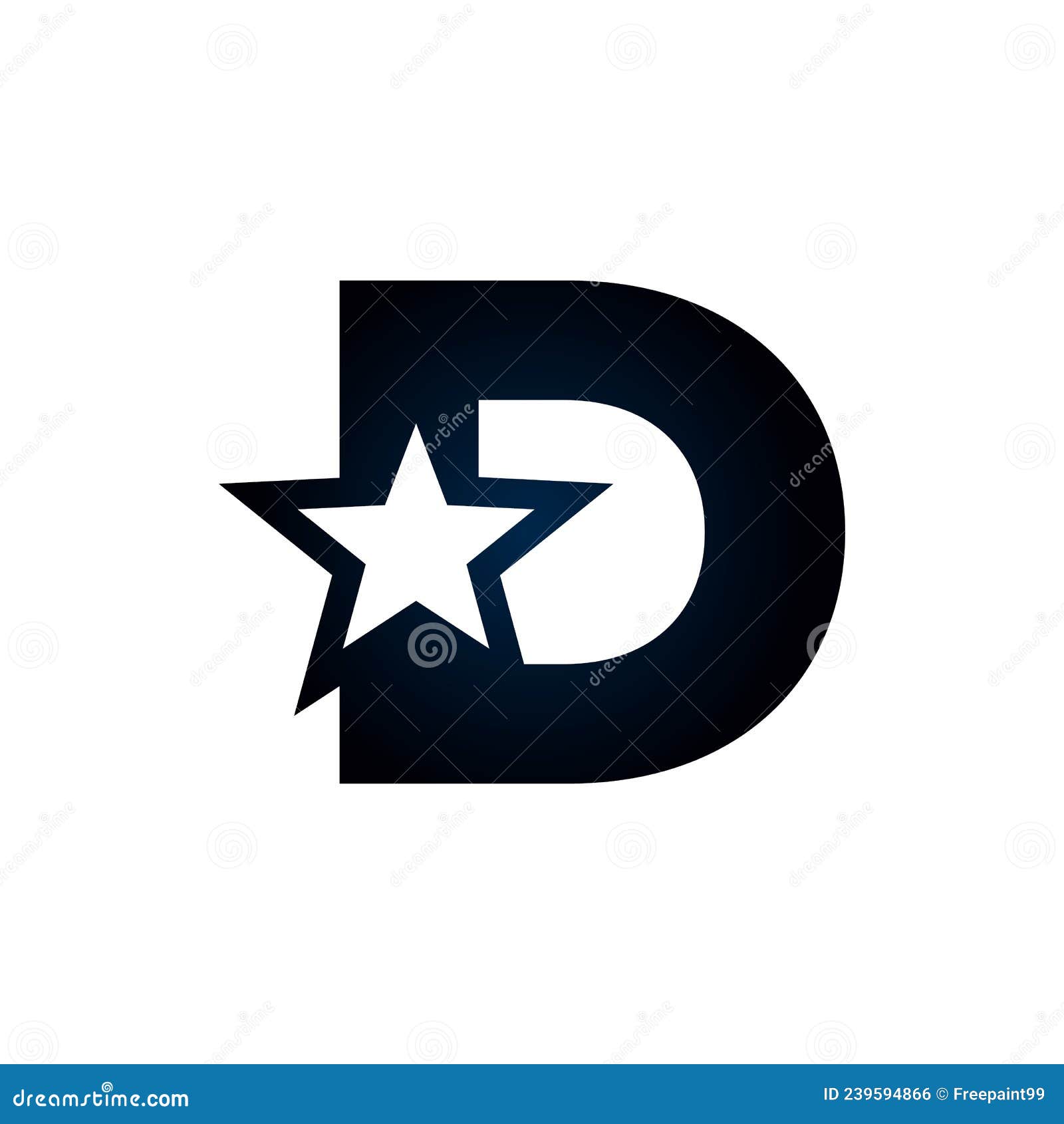 Letter D Star Logo. Usable for Winner, Award and Premium Logos Stock ...