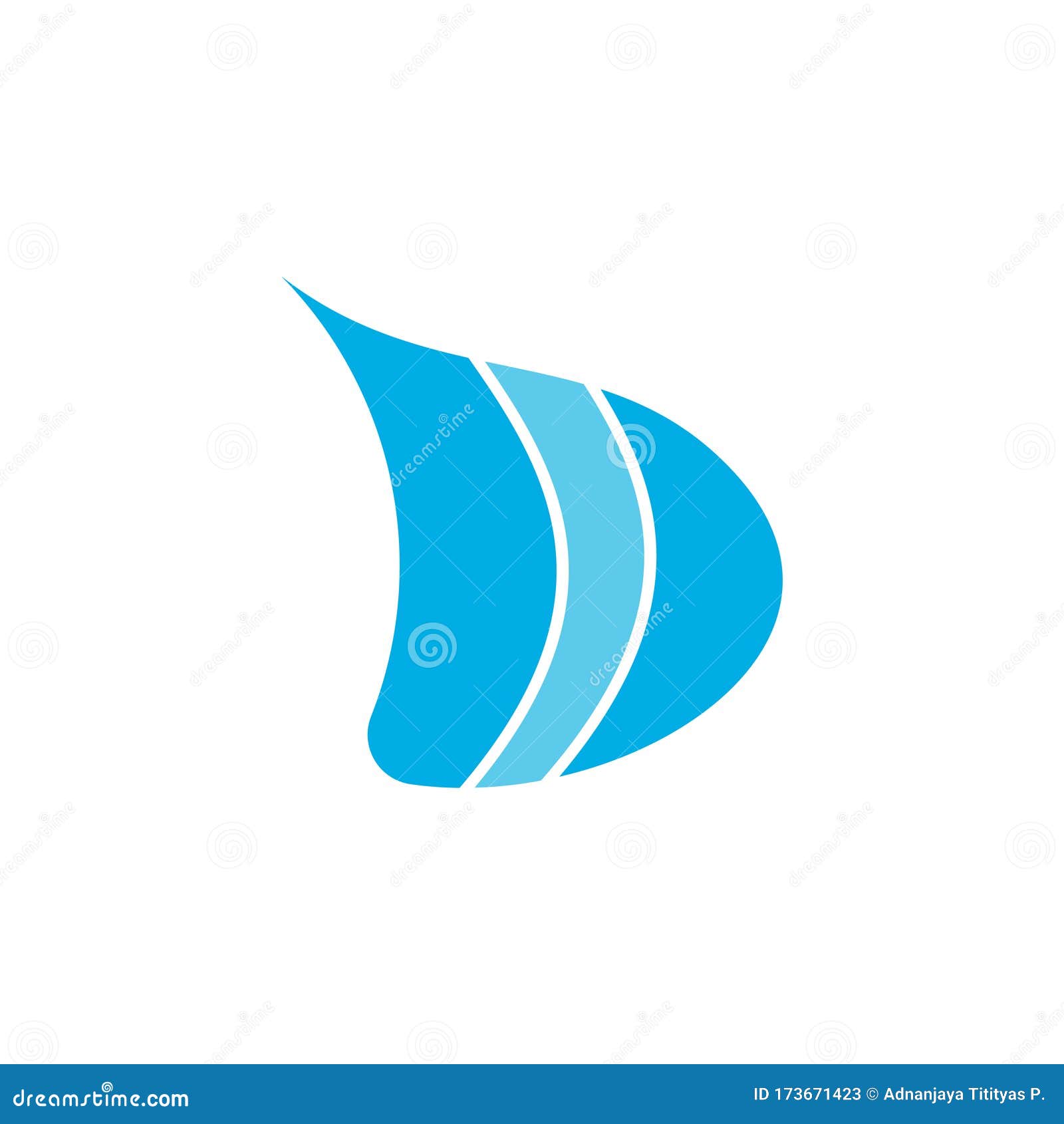 Letter D Stripes Curves Logo Vector Stock Vector - Illustration of ...