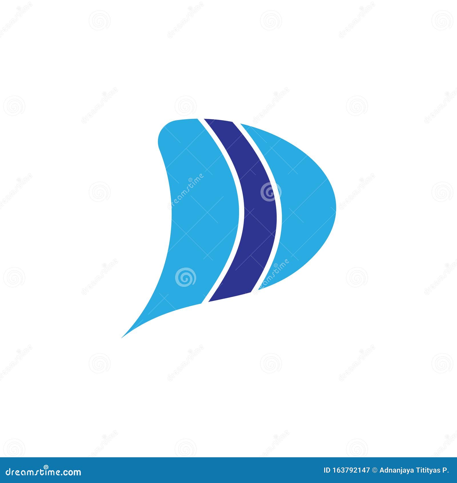 Letter D Stripes Design Logo Vector Stock Vector - Illustration of line ...