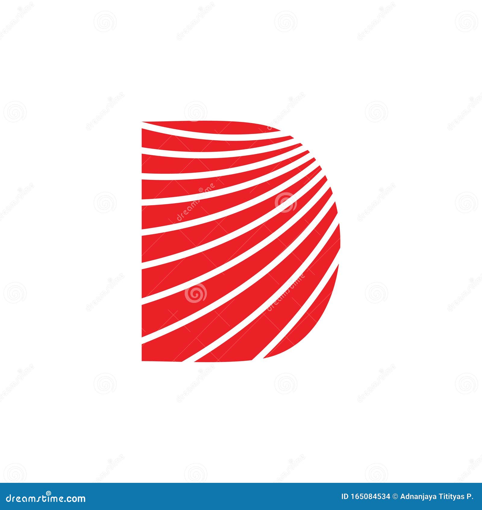 Letter D Stripes Silhouette Logo Vector Stock Vector - Illustration of ...