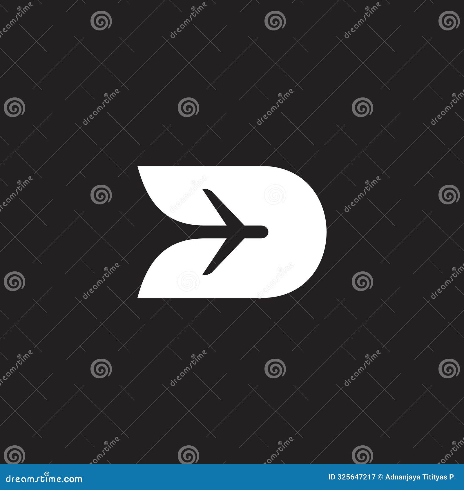 Letter D Swoosh Arrow Jet Plane Logo Vector Stock Vector - Illustration ...