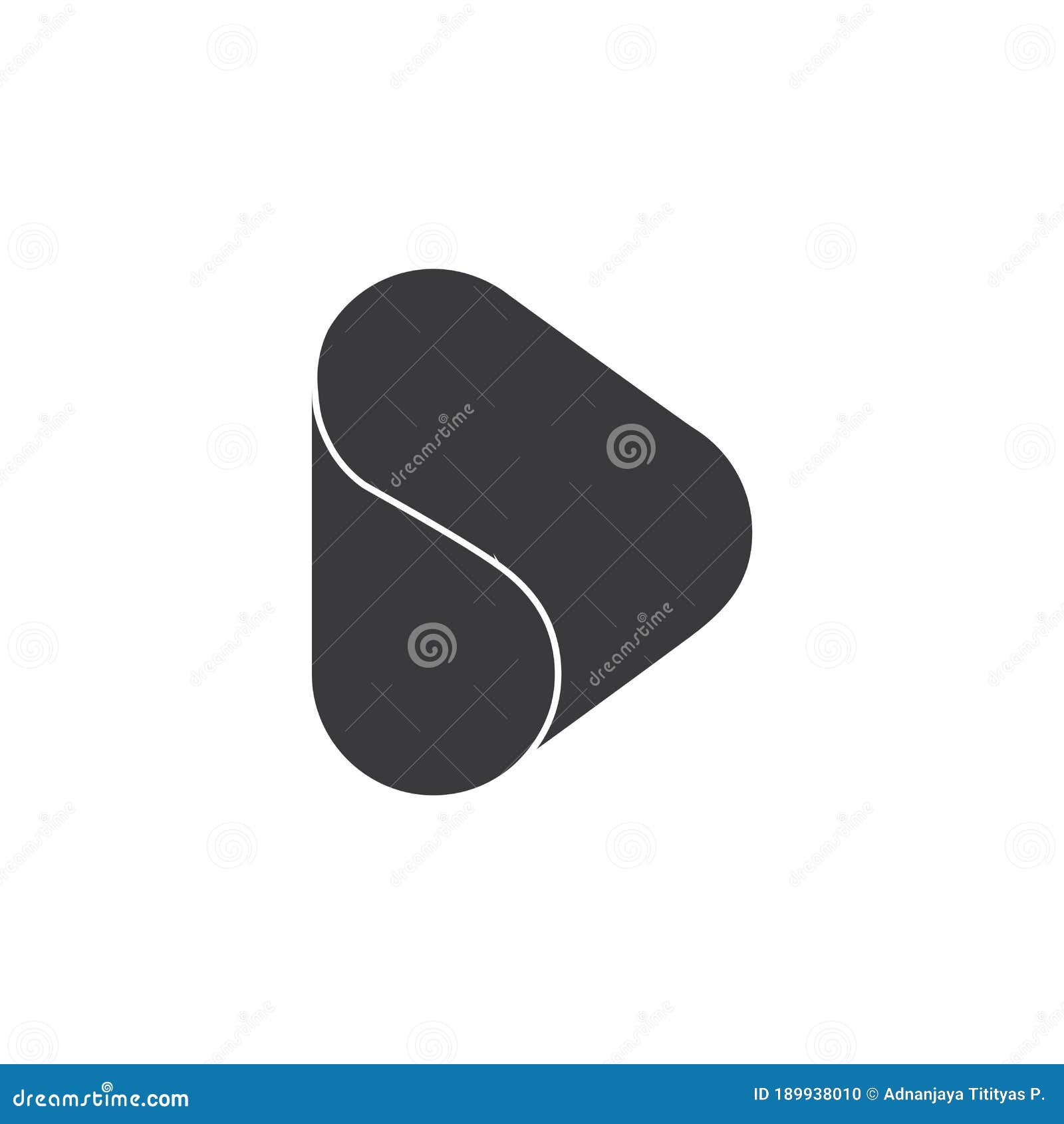 Letter D Symbol Curves Dimensional Flat Logo Vector Stock Vector ...