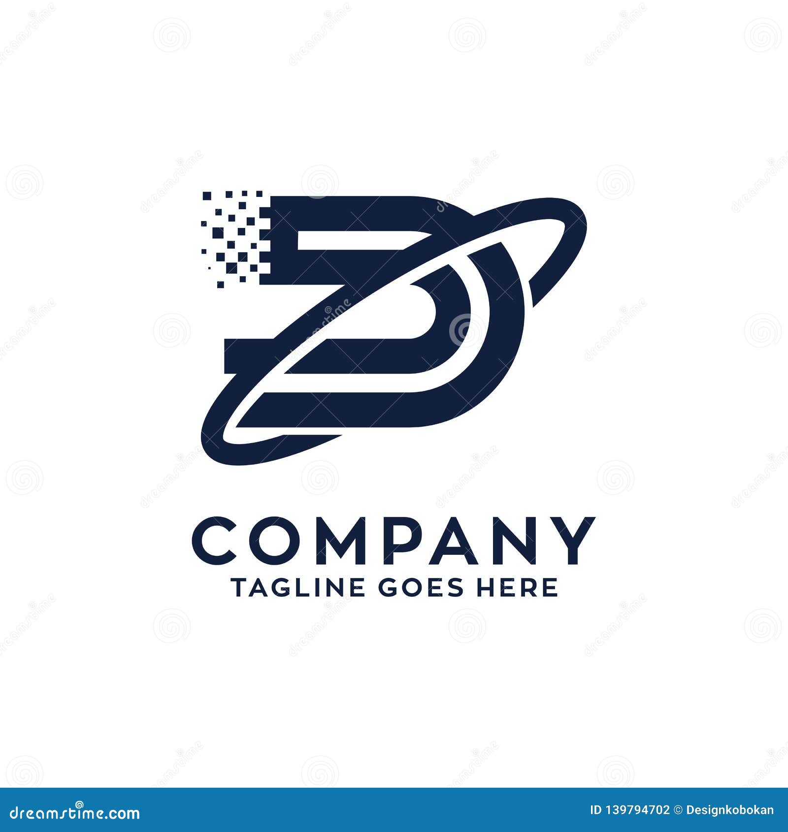 Letter D Technology Logo Design Stock Vector - Illustration of identity ...