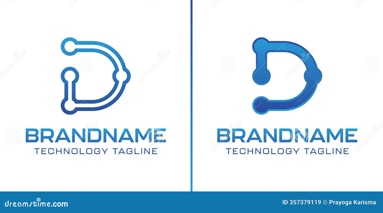 Letter D Technology Logo, Symbolize Progress, Innovation, and Digital ...