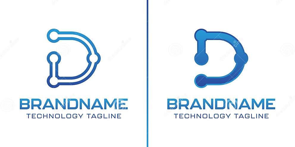 Letter D Technology Logo, Symbolize Progress, Innovation, and Digital ...