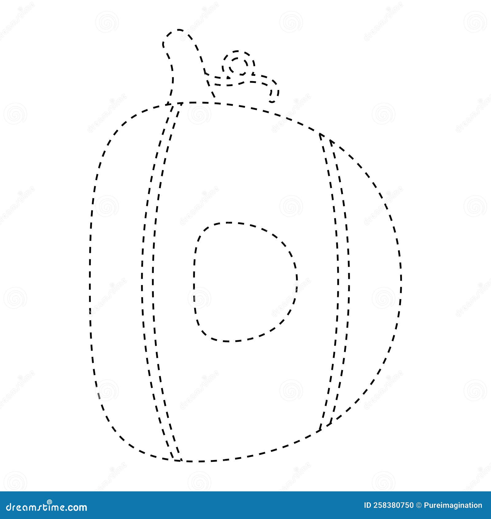 Letter D Tracing Worksheet for Kids Stock Vector - Illustration of fall ...