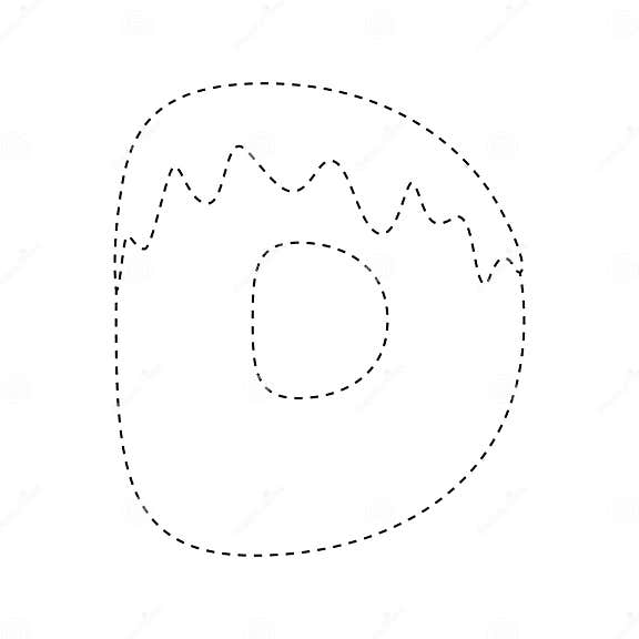 Letter D Tracing Worksheet for Kids Stock Vector - Illustration of ...