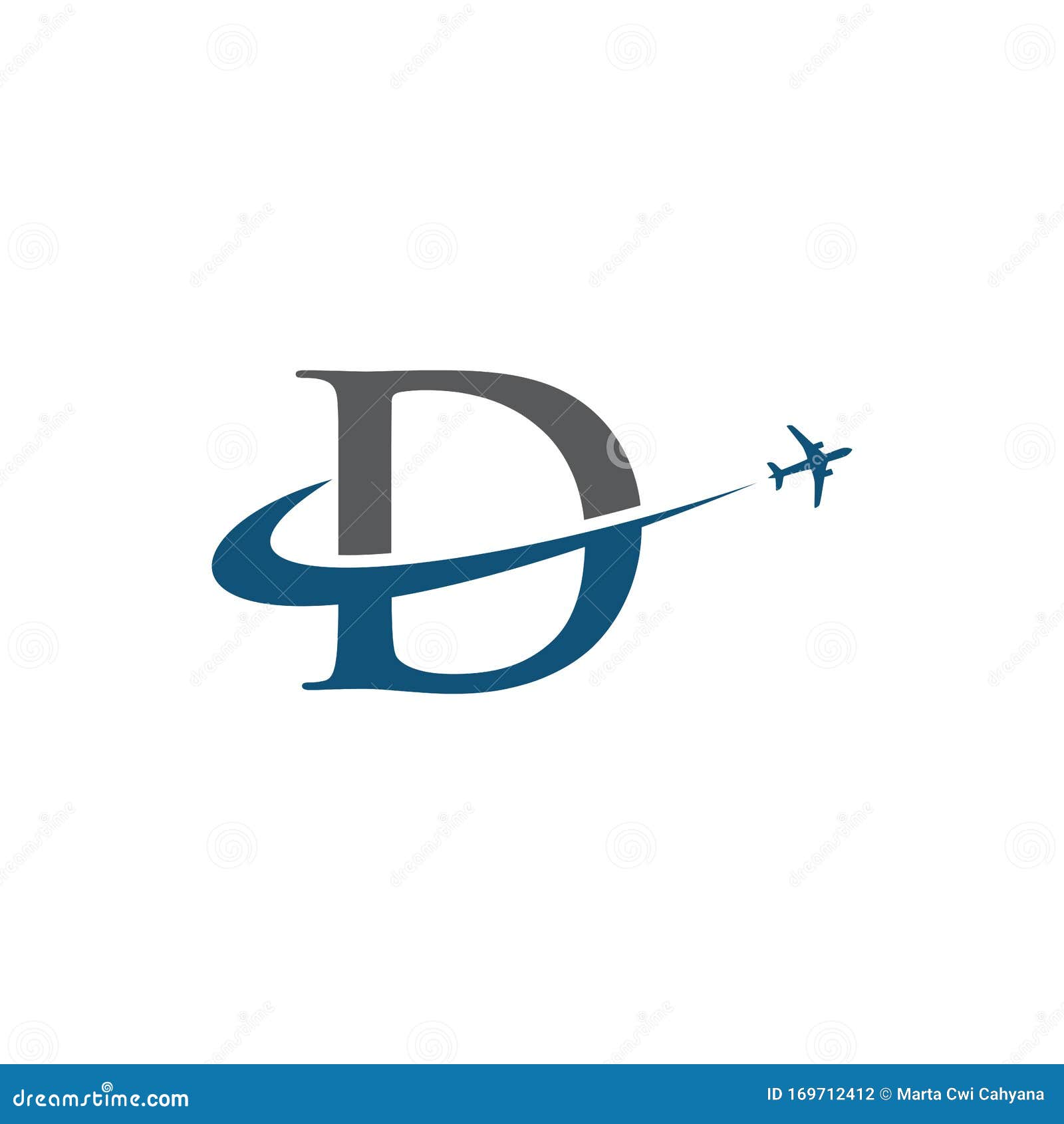 Letter D Travel Airplane Logo Vector Stock Vector - Illustration of ...