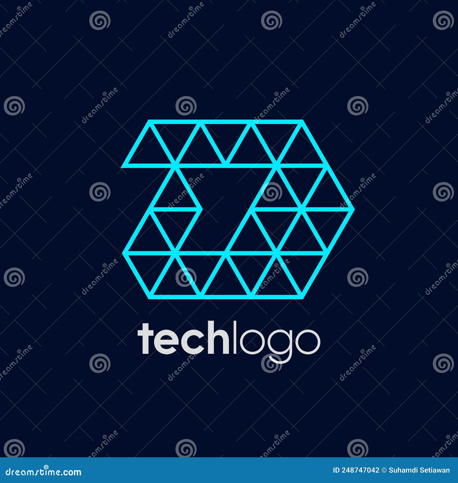 Letter D Triangle Polygon Tech Logo Stock Vector - Illustration of ...