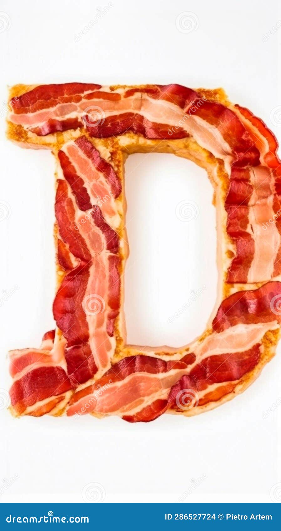 The Letter D of Typography is Made of Bacon, Generative AI Stock Photo ...