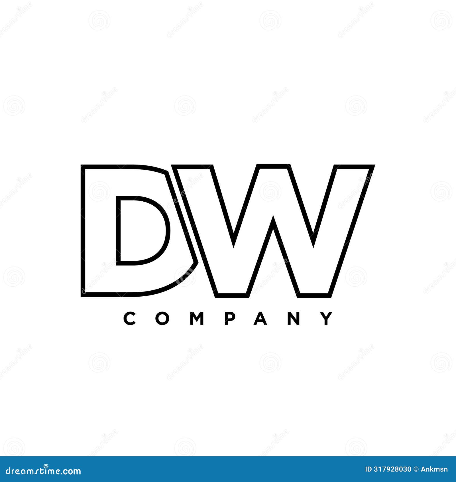 Letter D and W, DW Logo Design Template. Minimal Monogram Initial Based ...