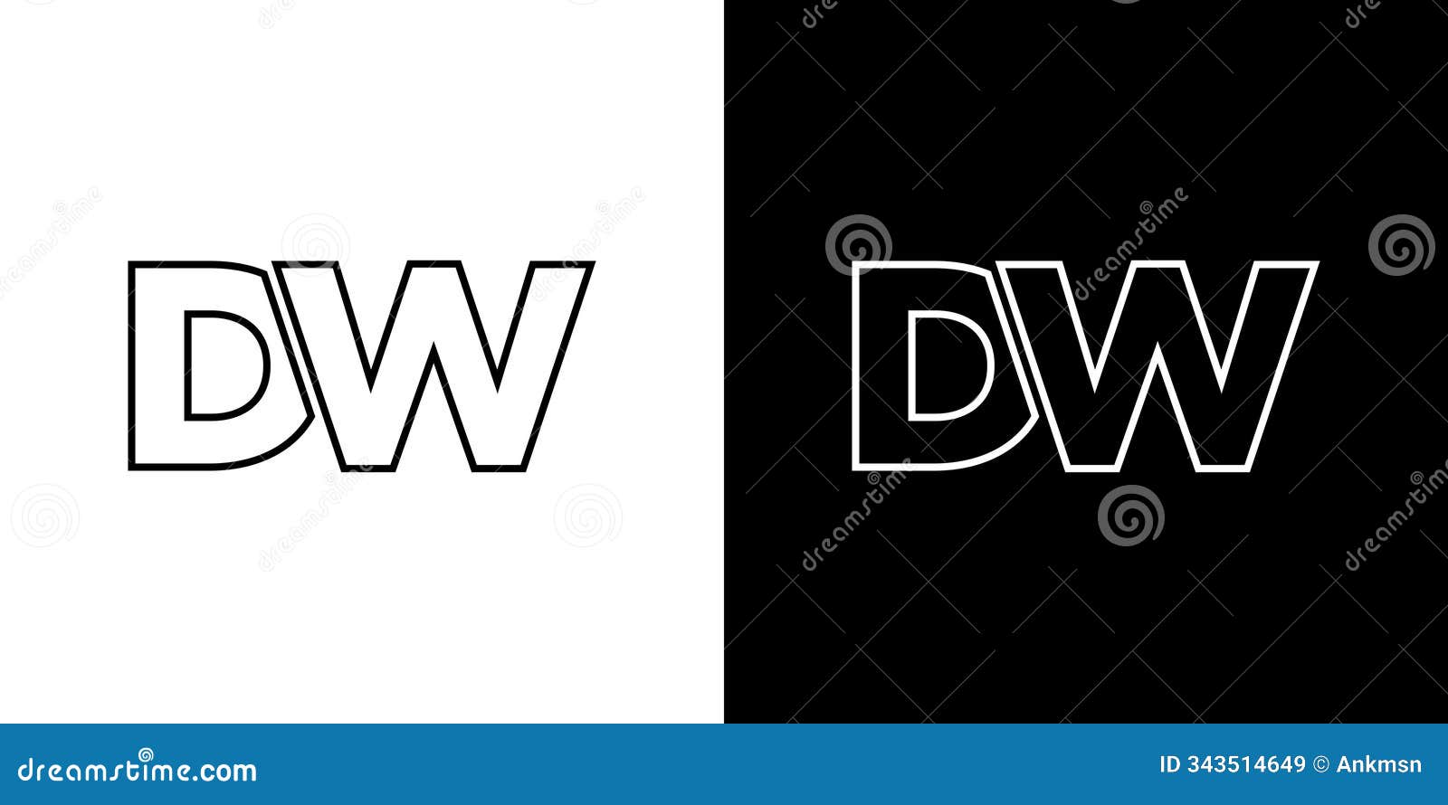 Letter D and W, DW Logo Design Template. Minimal Monogram Initial Based ...