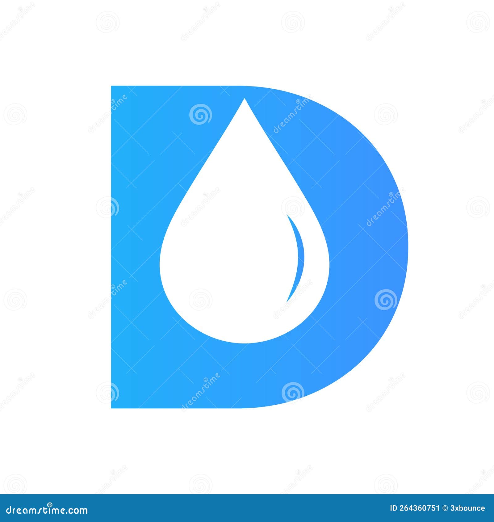 Letter D Water Logo Element Vector Template. Water Drop Logo Symbol ...