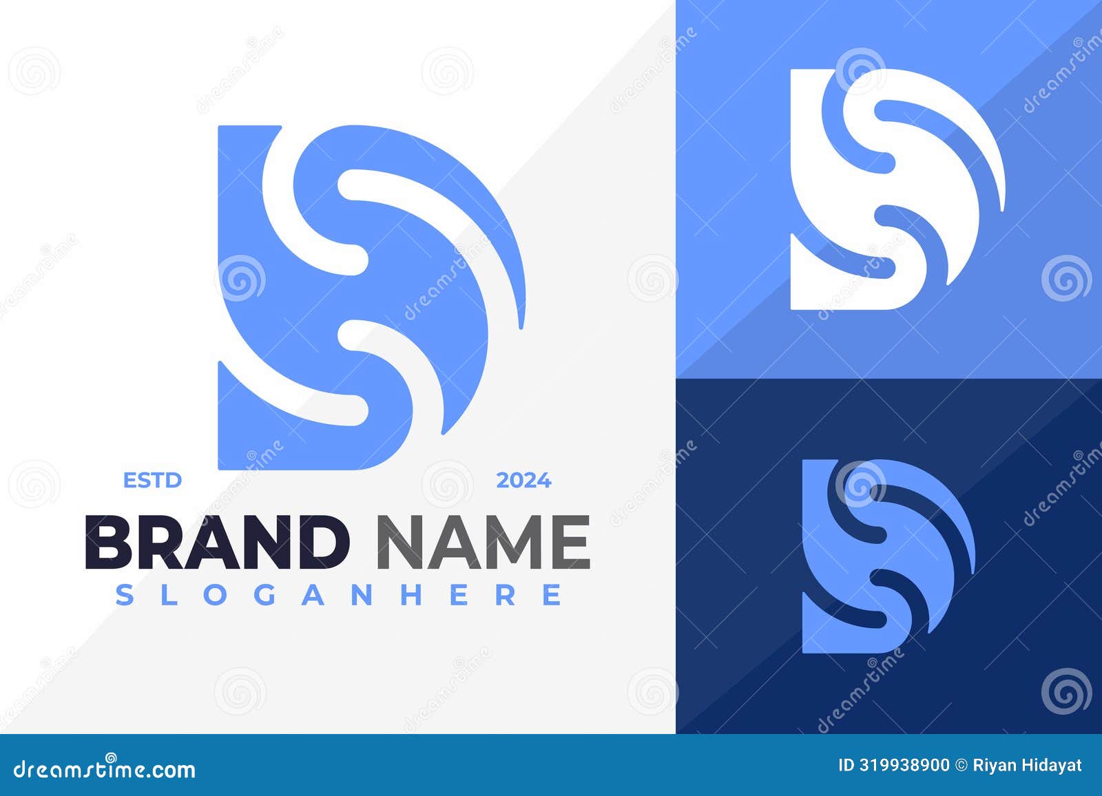 Letter D Wave Logo Design Vector Symbol Icon Illustration Stock ...