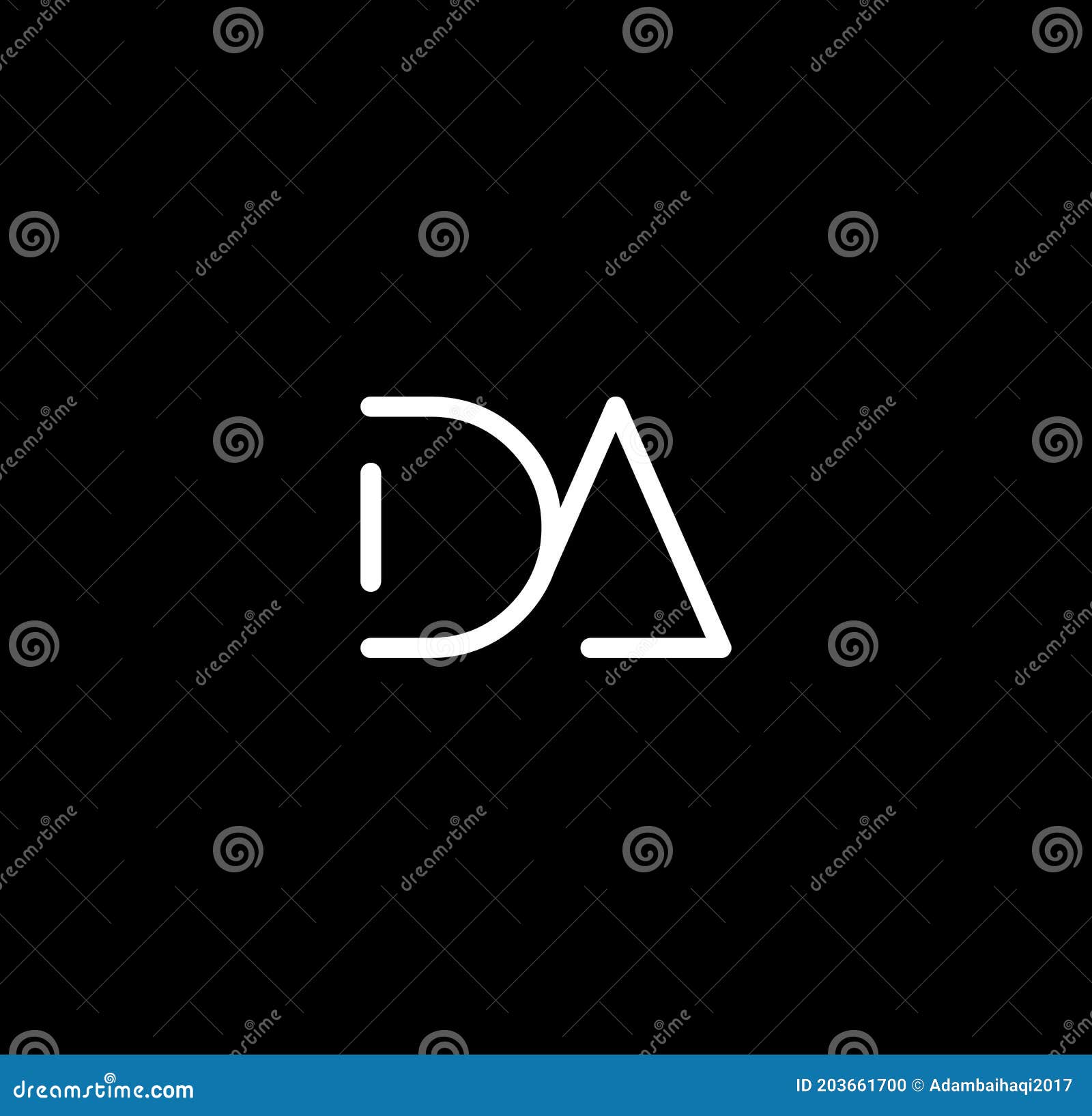Letter DA Alphabet Logo Design Vector. the Initials of the Letter D and ...
