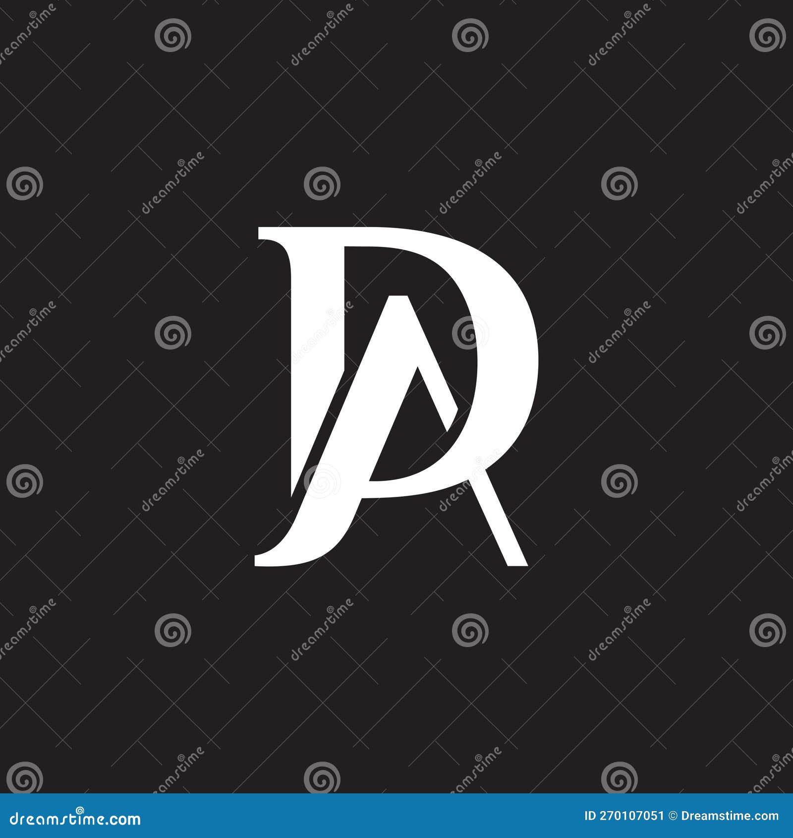 Letter Da Curves Font Simple Logo Vector Stock Vector - Illustration of ...