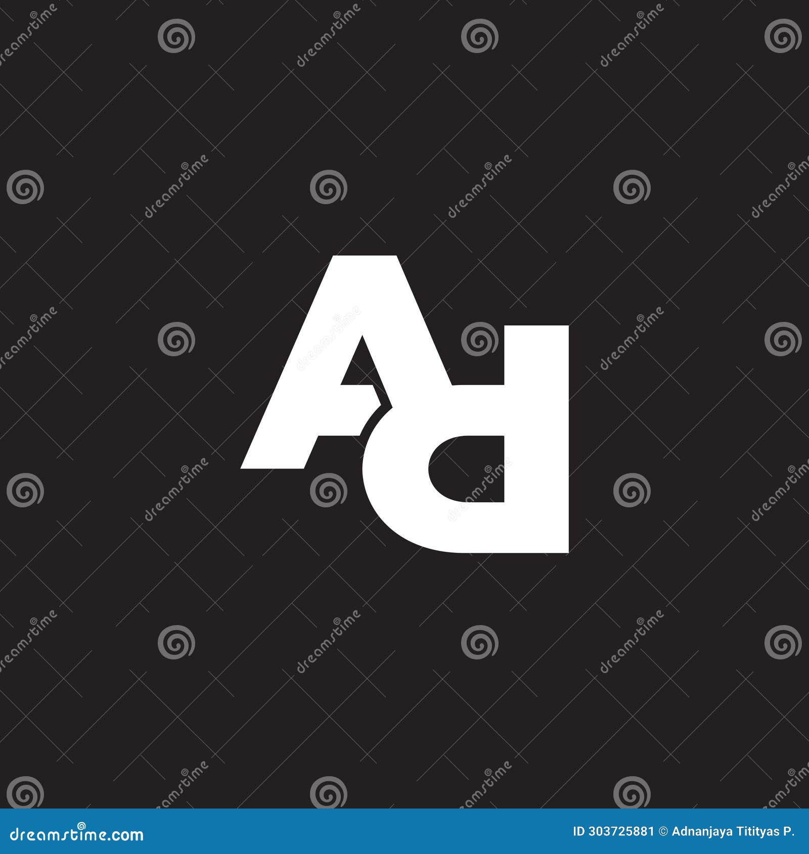 Letter Da Linked Overlap Simple Logo Vector Stock Vector - Illustration ...