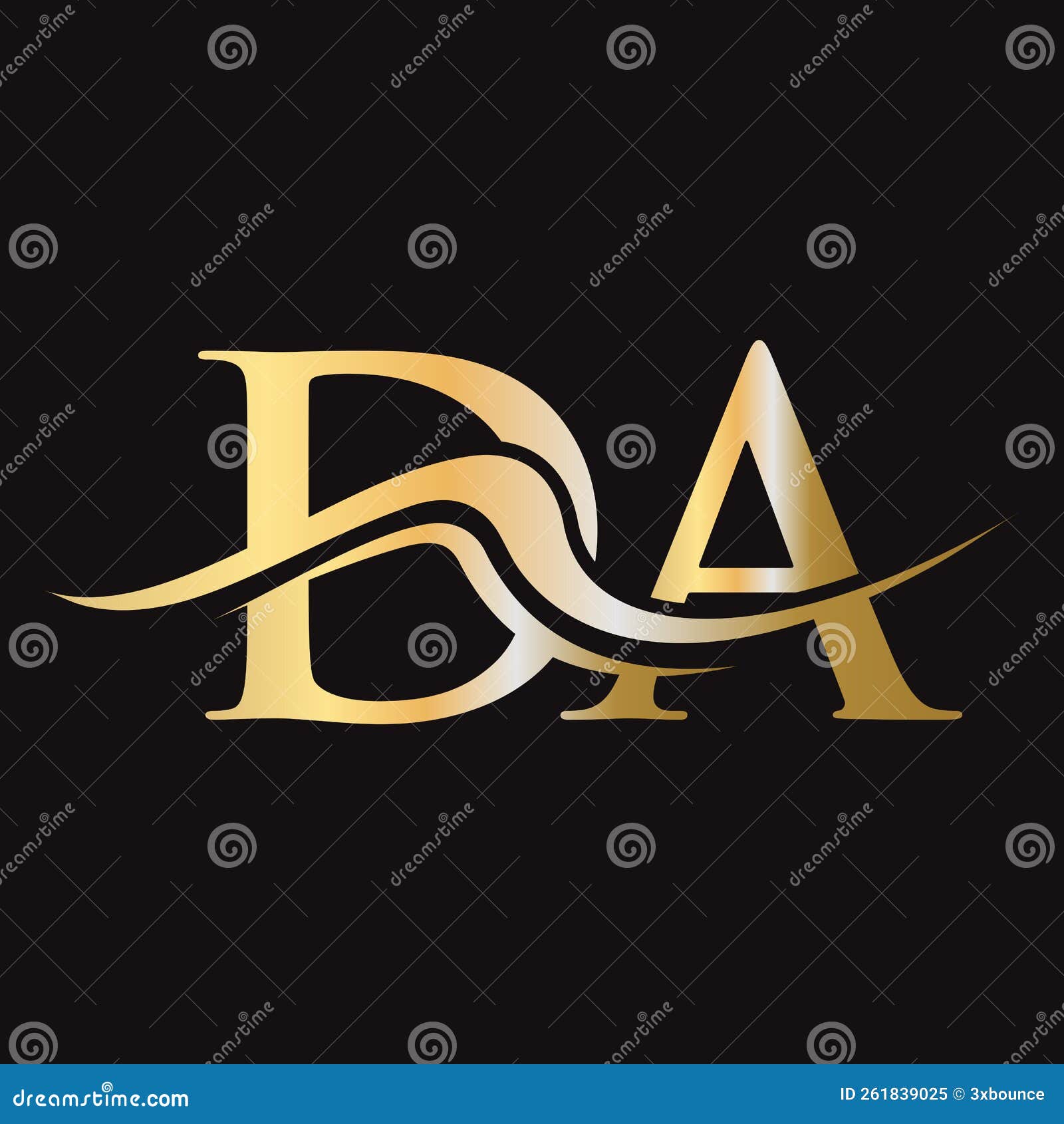 Letter DA Logo Design. Initial DA Logotype Template for Business and ...