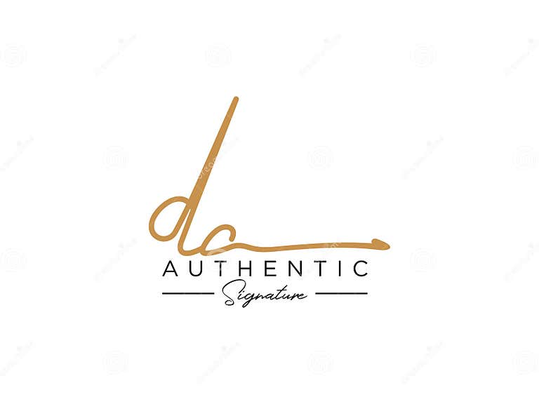 Letter DA Signature Logo Template Vector Stock Vector - Illustration of ...